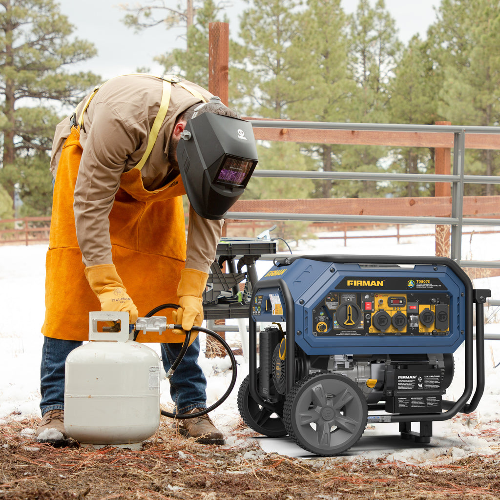 Tri Fuel Portable Generator 10000/8000W Electric Start With CO Alert ...