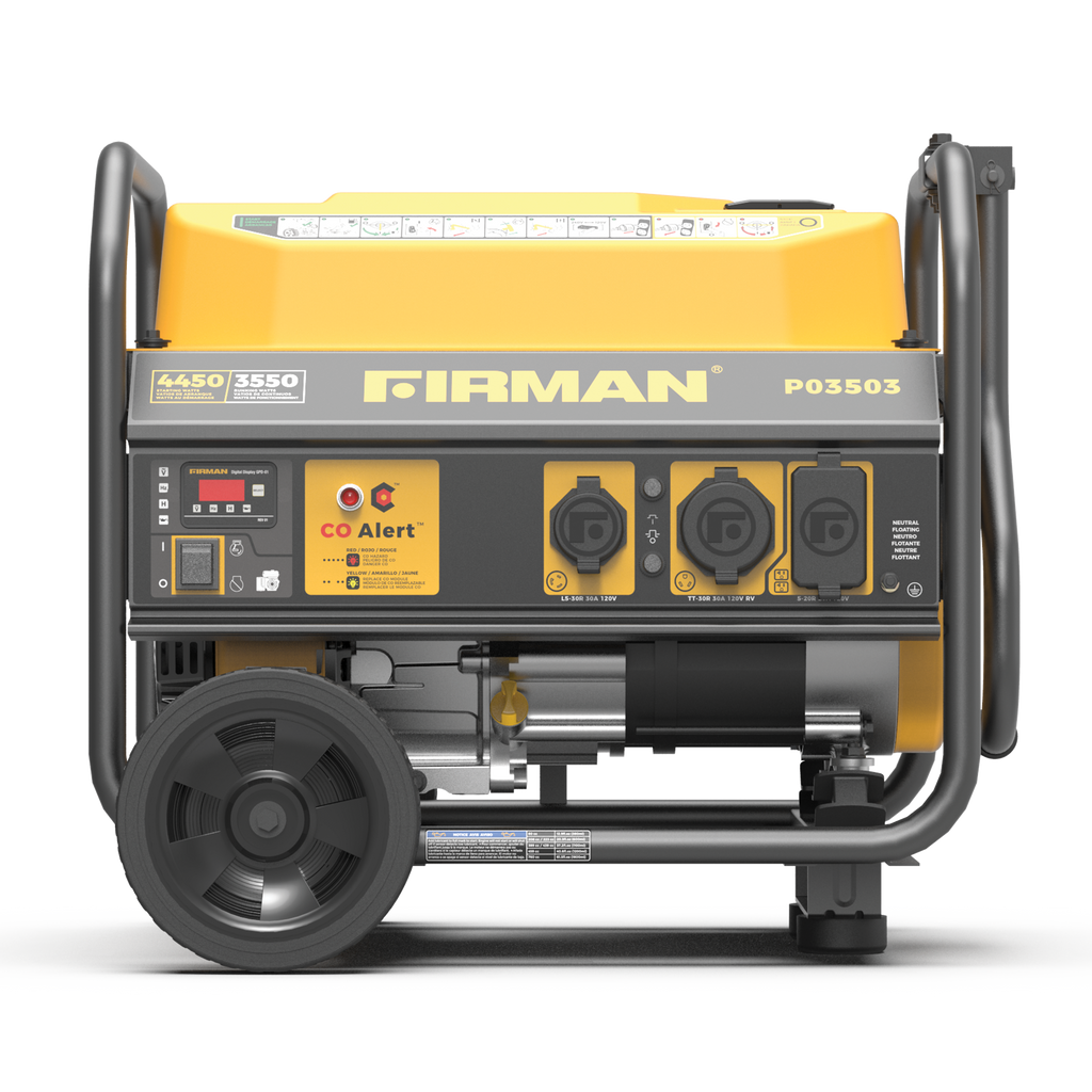 Gas Portable Generator 4450W Recoil Start 120V with CO alert – FIRMAN ...