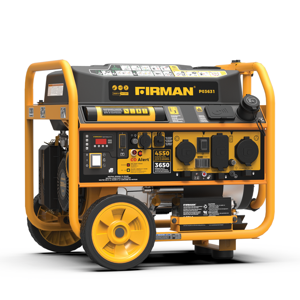 Gas Portable Generator 4550W Remote Start 120/240V with CO alert ...