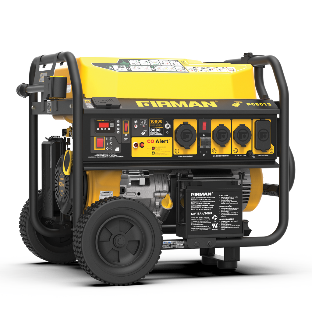 Gas Portable Generator 10000W Remote Start 120/240V with CO alert ...